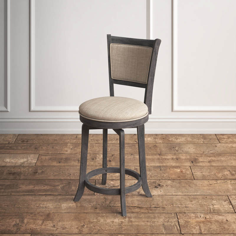 Amelia Swivel Bar Counter Stool Counter Stool 24 Seat Height Weathered Grey